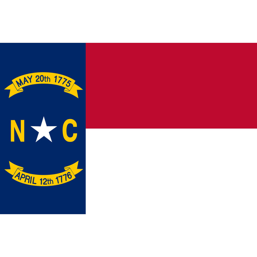 State Of North Carolina - Vinyl Flag Vinyl Sticker at Sticker Shoppe