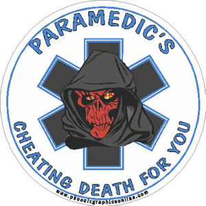 Paramedic's Cheating Death For You - Decal at Sticker Shoppe