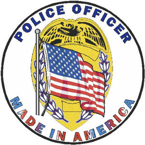 Police Officer Made In America - Sticker at Sticker Shoppe