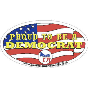 Proud To Be A Democrat - Vinyl Sticker at Sticker Shoppe