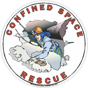 Confined Space Rescue - Sticker at Sticker Shoppe