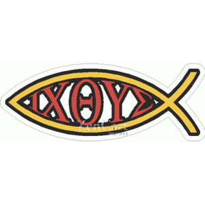 Ichthys Religious Fish - Sticker at Sticker Shoppe