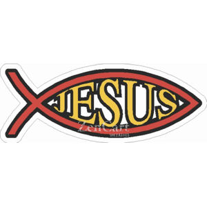 Ichthys Religious Fish Jesus - Sticker at Sticker Shoppe