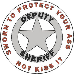 5 Point Star Deputy Sheriff Sworn To Protect - Sticker at Sticker Shoppe