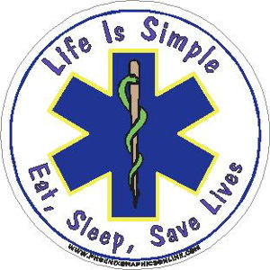 Life Is Simple Eat, Sleep, Save Lives - Decal at Sticker Shoppe