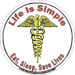 Life Is Simple Eat, Sleep, Save Lives - Decal at Sticker Shoppe