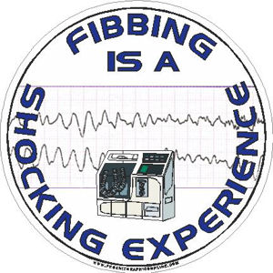Fibbing Is A Shocking Experience - Vinyl Sticker at Sticker Shoppe