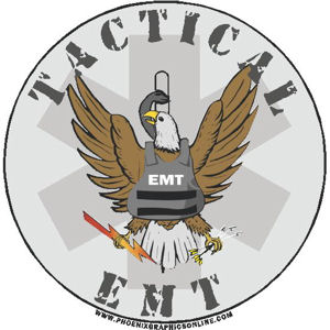 Tactical Medic EMT Round Eagle Vest - Vinyl Sticker at Sticker Shoppe