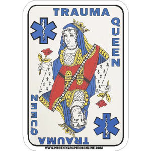 EMS Trauma Queen - Decal at Sticker Shoppe