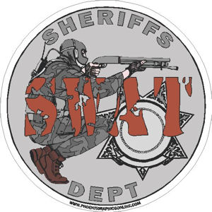 7 Point Star SWAT Sheriffs Dept - Decal at Sticker Shoppe
