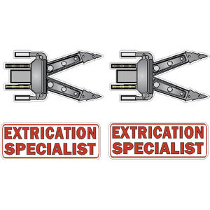 Extrication Rescue Specialist - Helmet Decal Pair at Sticker Shoppe