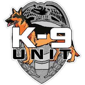 K-9 Unit Police Badge - Decal at Sticker Shoppe