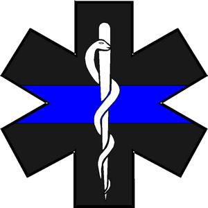 Star of Life Thin Blue Line - Decal at Sticker Shoppe