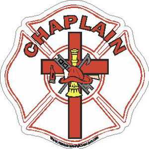 Firefighter Chaplain Maltese Cross - Vinyl Sticker at Sticker Shoppe