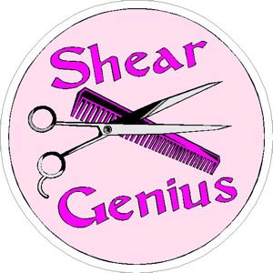 Shear Genius - Vinyl Sticker at Sticker Shoppe