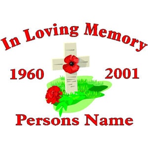 Custom In Loving Memory Gravestone - Vinyl Sticker at Sticker Shoppe