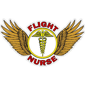 Flight Nurse With Wings - Sticker at Sticker Shoppe