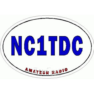 Amateur Radio Call Sign - Oval Sticker at Sticker Shoppe