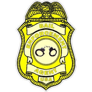 Bail Enforcement Agent USA Badge Yellow - Vinyl Sticker at Sticker Shoppe