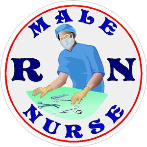 Male Registered Nurse RN - Decal at Sticker Shoppe