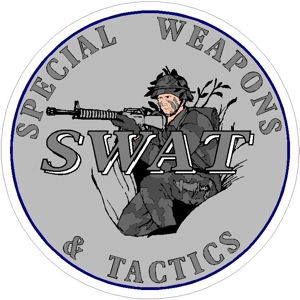 SWAT In Camo - Vinyl Sticker at Sticker Shoppe