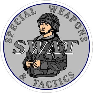 Swat Special Weapons & Tactics Helmet - Vinyl Sticker at Sticker Shoppe
