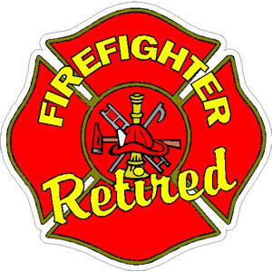 Firefighter Retired - Decal at Sticker Shoppe