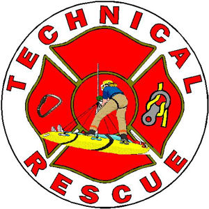 Technical Rescue Maltese Cross - Decal at Sticker Shoppe