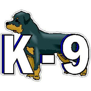 K-9 Canine Vinyl Sticker at Sticker Shoppe