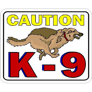 Caution K-9 - Decal at Sticker Shoppe