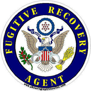 Fugitive Recovery Agent - Blue Sticker at Sticker Shoppe