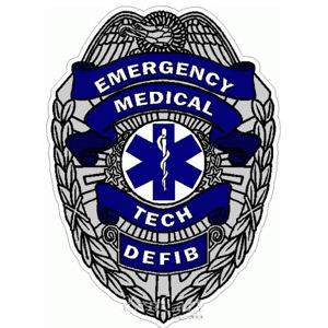 EMT DEFIB Badge - Decal at Sticker Shoppe