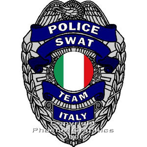 Italian Police SWAT Team Badge - Sticker at Sticker Shoppe
