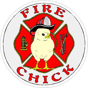 Fire Chick - Decal at Sticker Shoppe