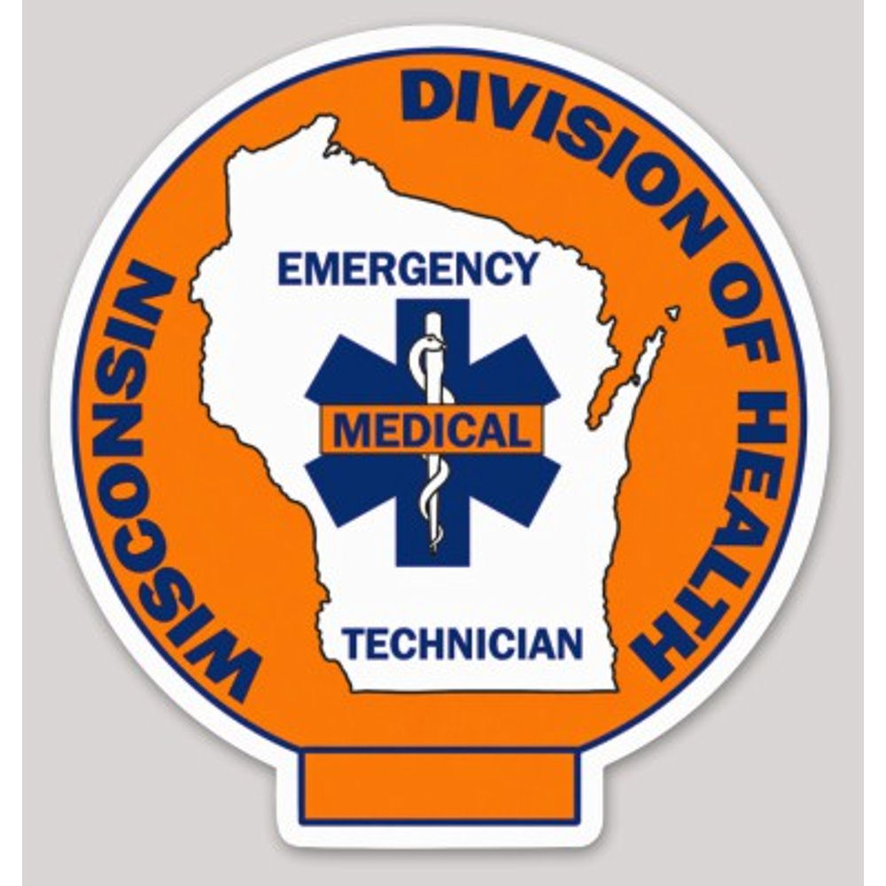 Wisconsin EMT Division Of Health Vinyl Sticker at Sticker Shoppe