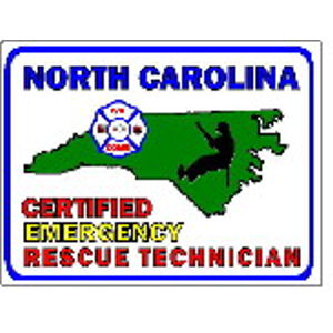 North Carolina Certified Emergency Rescue Technician Vinyl Sticker at ...