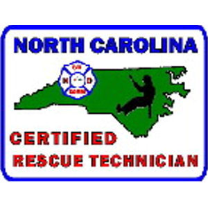 North Carolina Certified Rescue Technician Vinyl Sticker at Sticker Shoppe