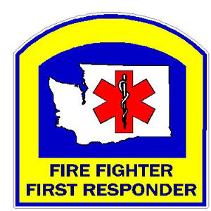 Firefighter First Responder Washington State - Sticker at Sticker Shoppe