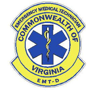 Virginia EMT-D - Sticker at Sticker Shoppe