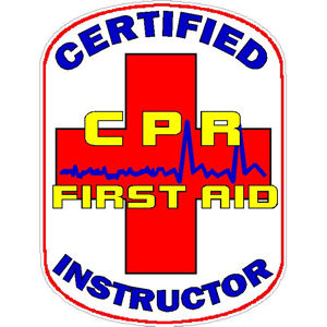 Certified CPR First Aid Instructor - Decal at Sticker Shoppe