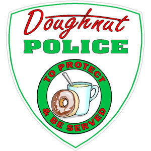 Doughnut Police To Protect & Be Served - Decal at Sticker Shoppe