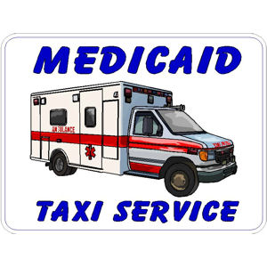 Medicaid Taxi Service Ambulance - Decal at Sticker Shoppe