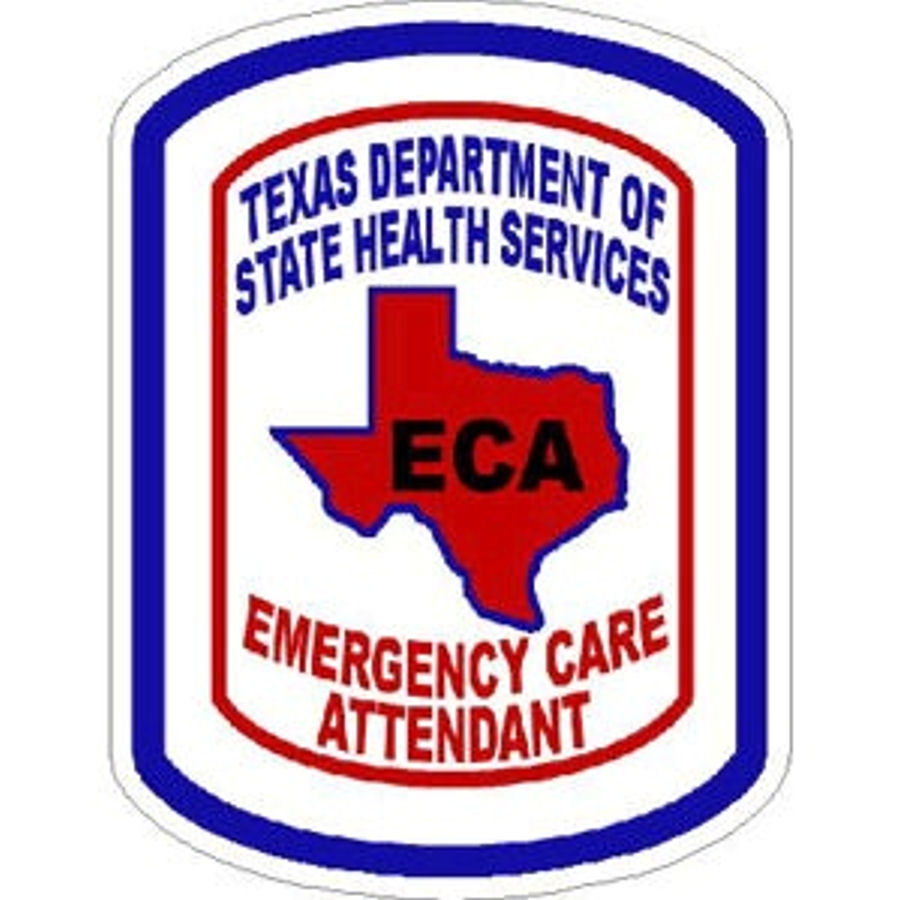 Texas ECA Emergency Care Attendant - Vinyl Sticker at Sticker Shoppe