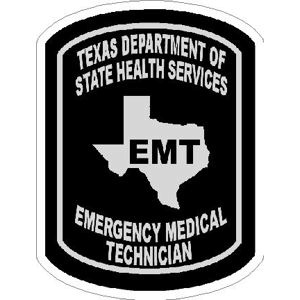 Texas EMT Emergency Medical Technician Subdued - Vinyl Sticker at ...