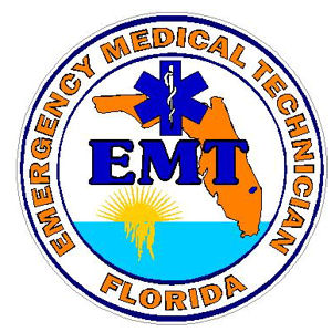 Florida EMT With State - Sticker at Sticker Shoppe
