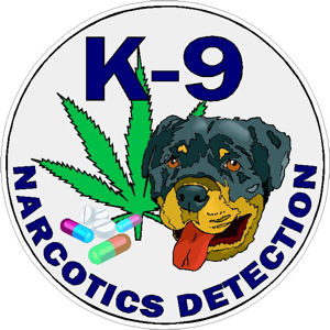 K-9 Narcitics Detection - Decal at Sticker Shoppe