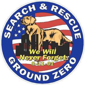 Ground Zero K-9 Search & Rescue 9-11 - Decal at Sticker Shoppe