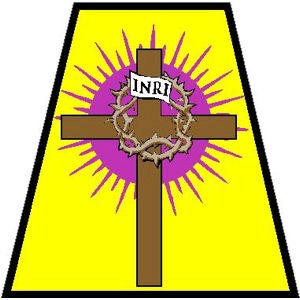 Yellow Cross Helmet Tet - Vinyl Sticker at Sticker Shoppe