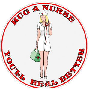 Hug A Nurse You'll Feel Better - Decal at Sticker Shoppe