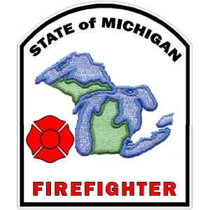 Michigan Firefighter Vinyl Sticker at Sticker Shoppe